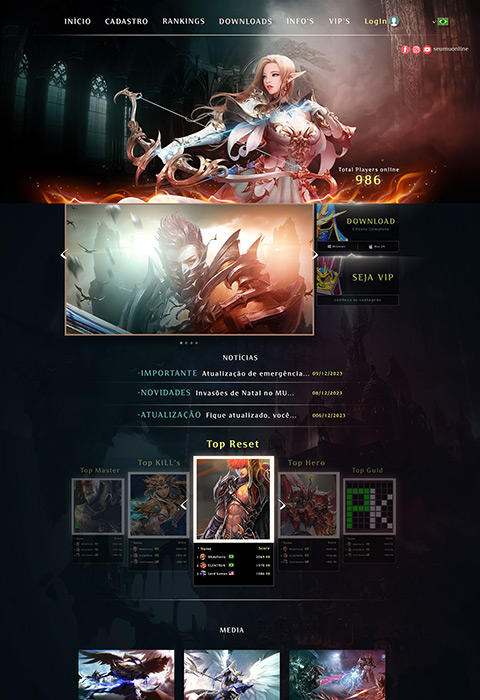 Mu Online Game Website Templates and best DMN CMS themes | Templstock.com