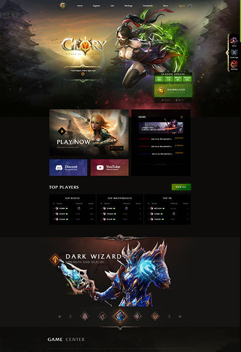 Mu Online Game Website Templates and best DMN CMS themes | Templstock.com