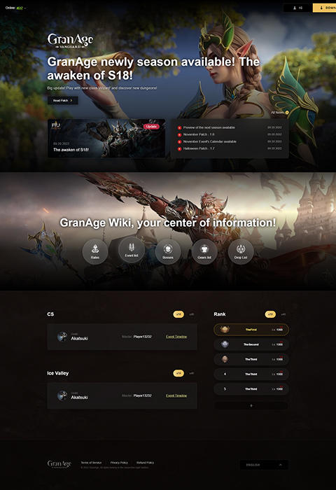 Mu Online Game Website Templates and best DMN CMS themes | Templstock.com