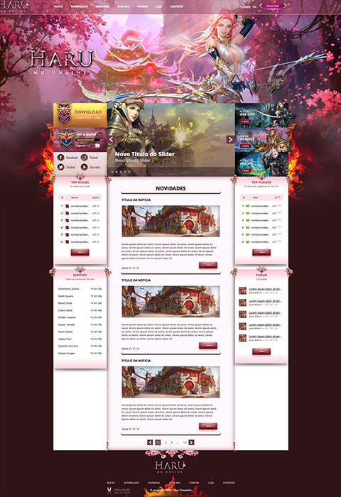 Mu Online Game Website Templates and best DMN CMS themes | Templstock.com