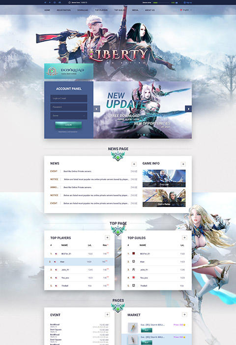Mu Online Game Website Templates and best DMN CMS themes | Templstock.com