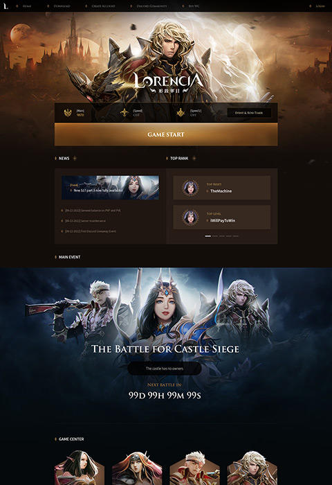 Mu Online Game Website Templates and best DMN CMS themes | Templstock.com