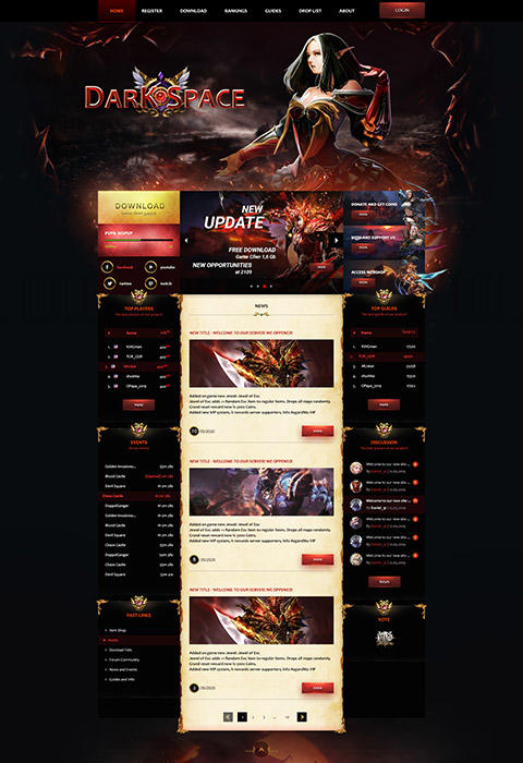 Mu Online Game Website Templates and best DMN CMS themes | Templstock.com