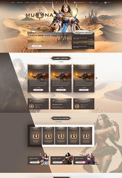 Mu Online Game Website Templates and best DMN CMS themes | Templstock.com