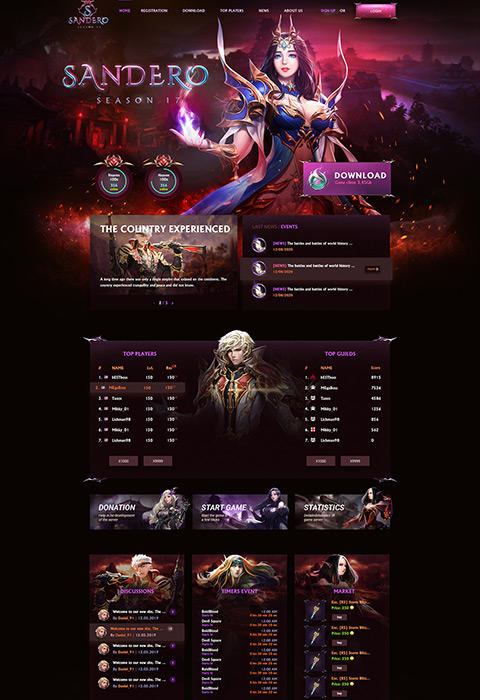Mu Online Game Website Templates and best DMN CMS themes | Templstock.com