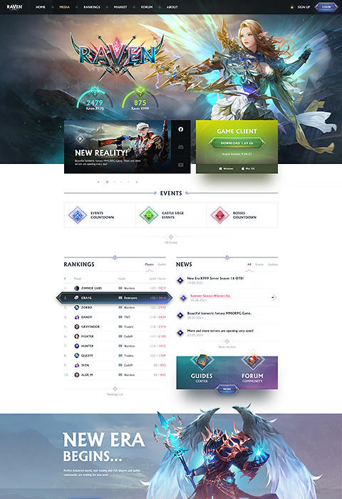 Mu Online Game Website Templates and best DMN CMS themes | Templstock.com