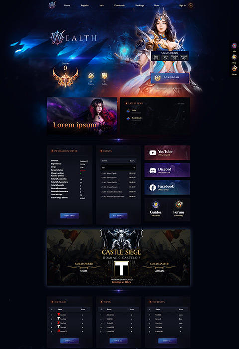 Mu Online Game Website Templates and best DMN CMS themes | Templstock.com